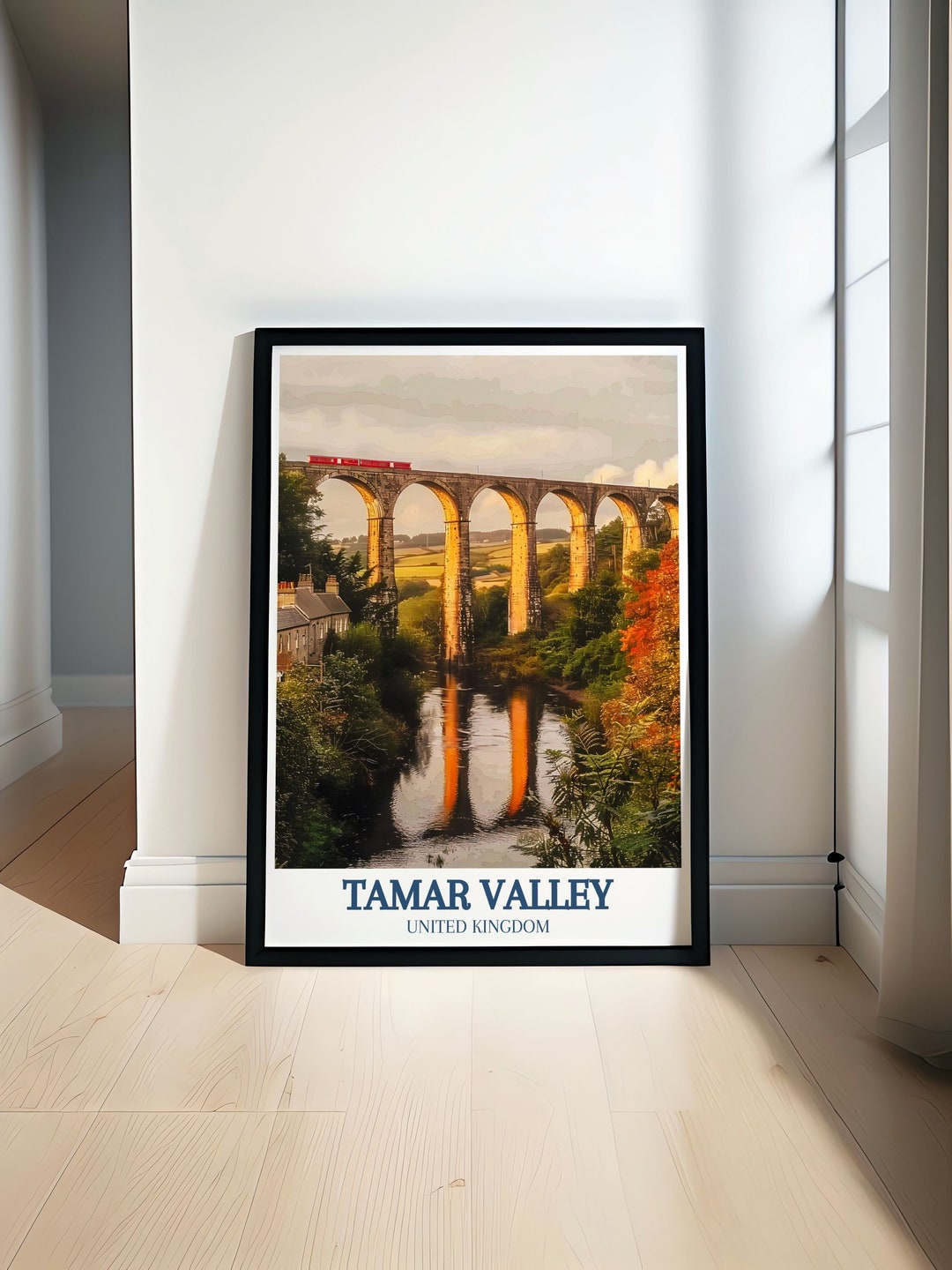 Tamar Valley AONB Posters - Calstock Viaduct Art Prints - Tamar Valley ...