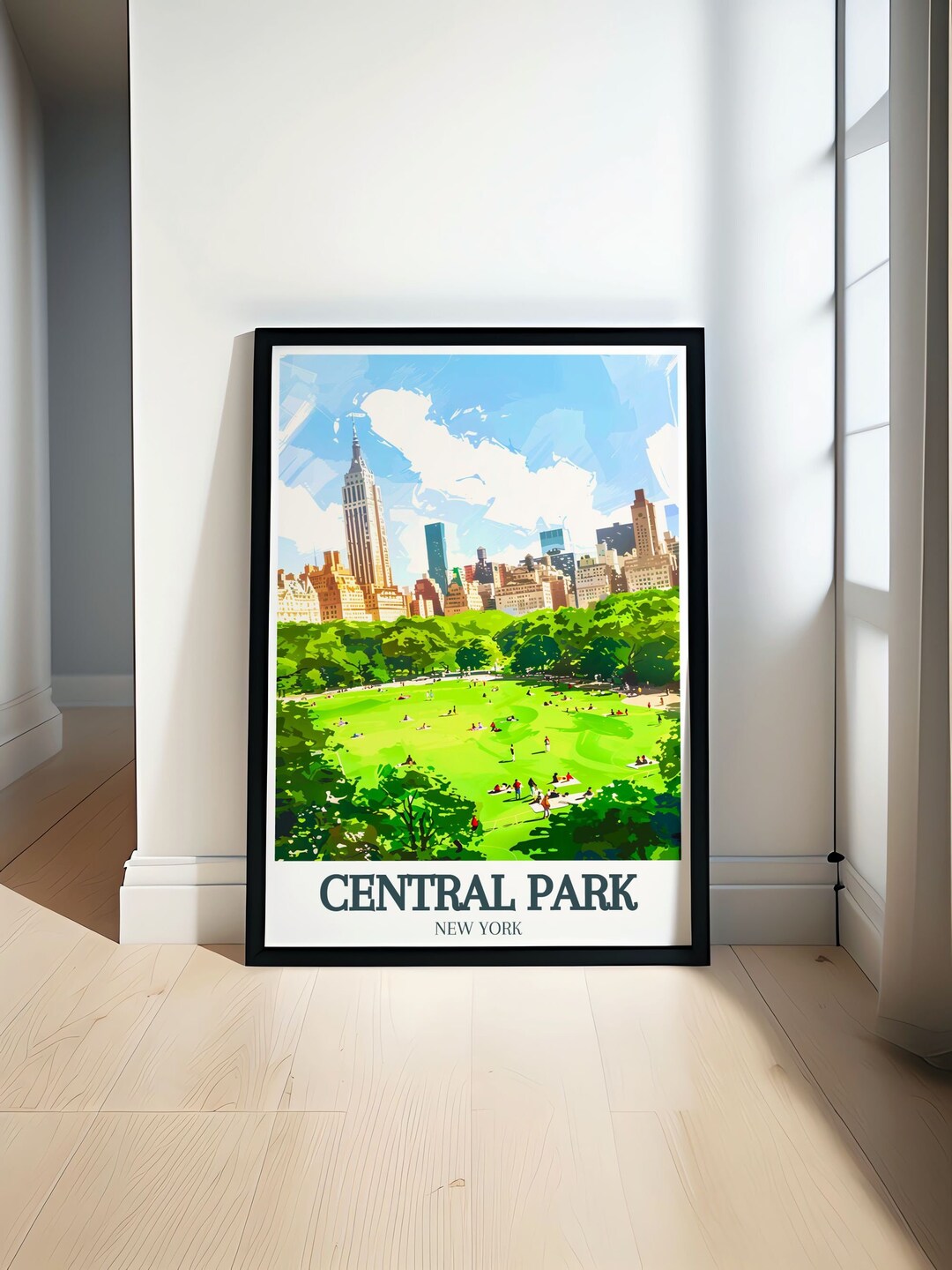 Central Park Wall Art - Wollman Rink Decor - New York Skyline Wall Art ...