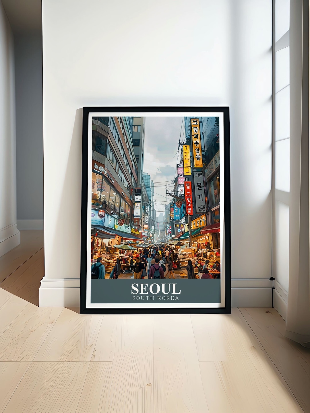 Seoul Poster - Seoul Print - Myeongdong Framed Print - Seoul City ...
