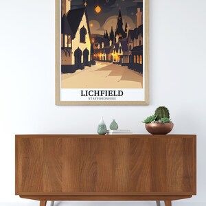 Lichfield Travel Art - Town Centre and Cathedral Posters - Lichfield ...