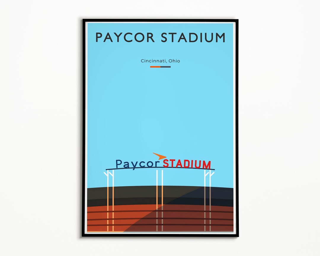 Paycor Stadium Print Minimalistic Cincinnati Bengals NFL Art Poster ...