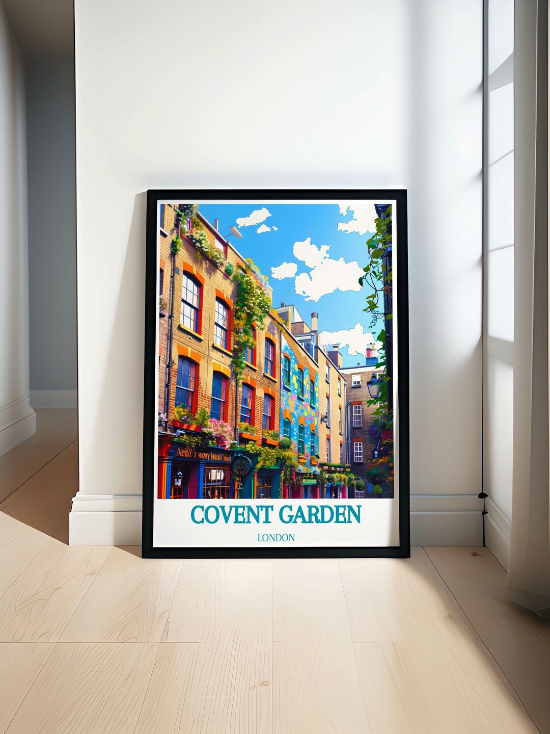 Covent Garden London Travel Posters & Neal's Yard Art - Iconic London ...