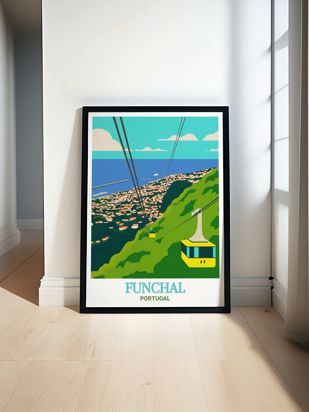 Funchal Travel Posters - Funchal Cable Car Art Collection - Madeira ...