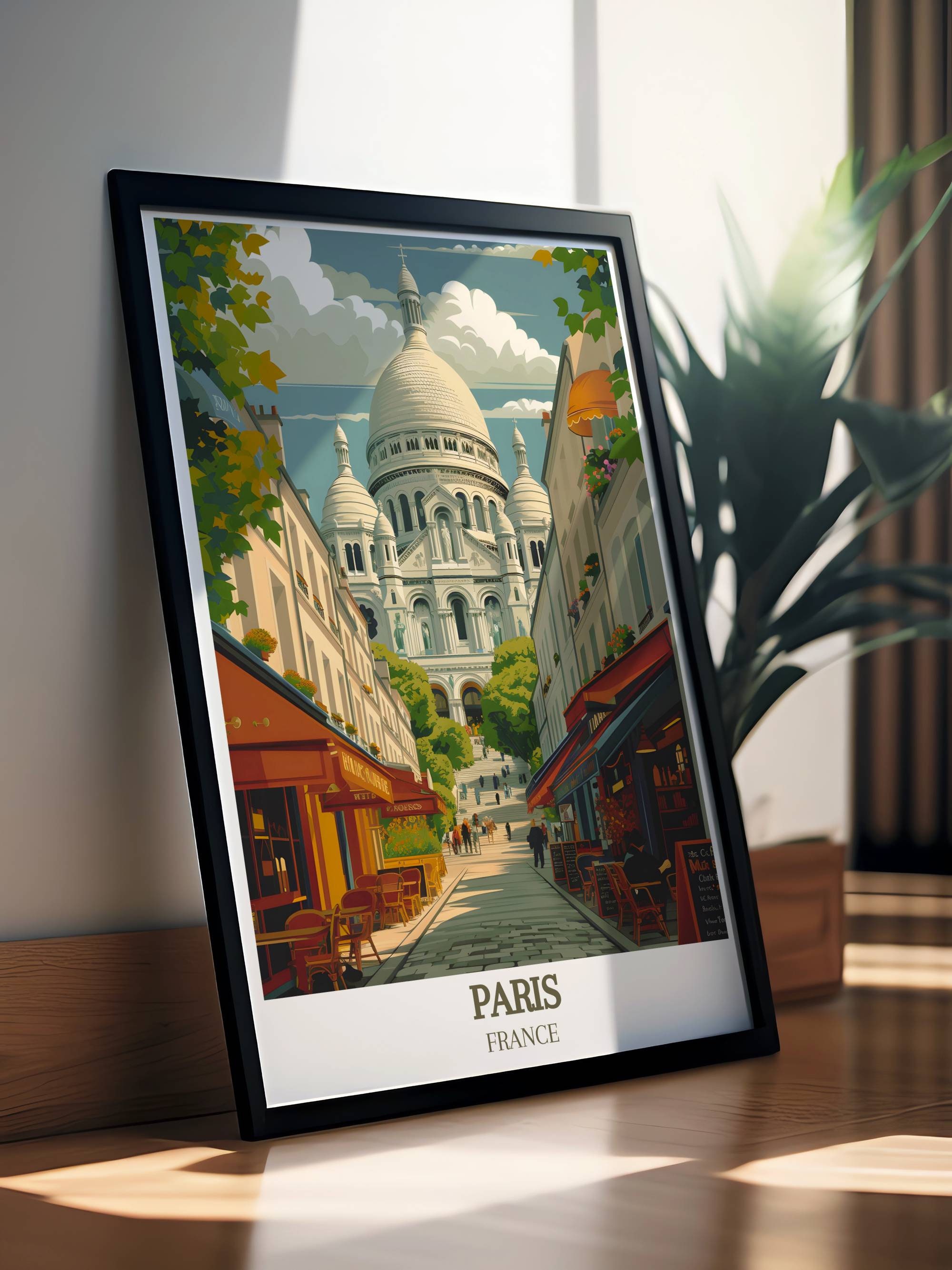 Iconic Paris Landmarks Prints Montmartre Art and Travel Poster ...