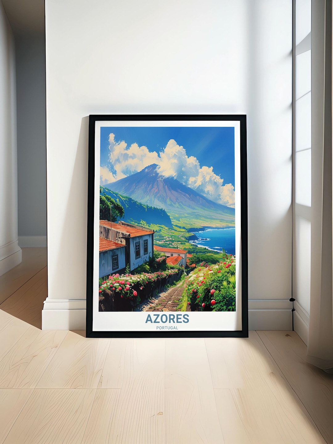 Azores Print - Azores Poster - Pico Mountain Print -azores Framed Print ...