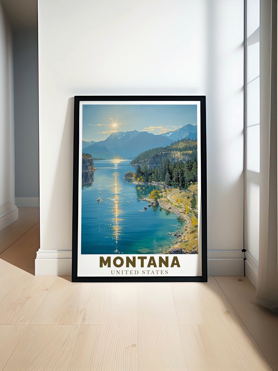 Montana Wall Art - Flathead Lake Montana Artwork - Flathead Lake ...