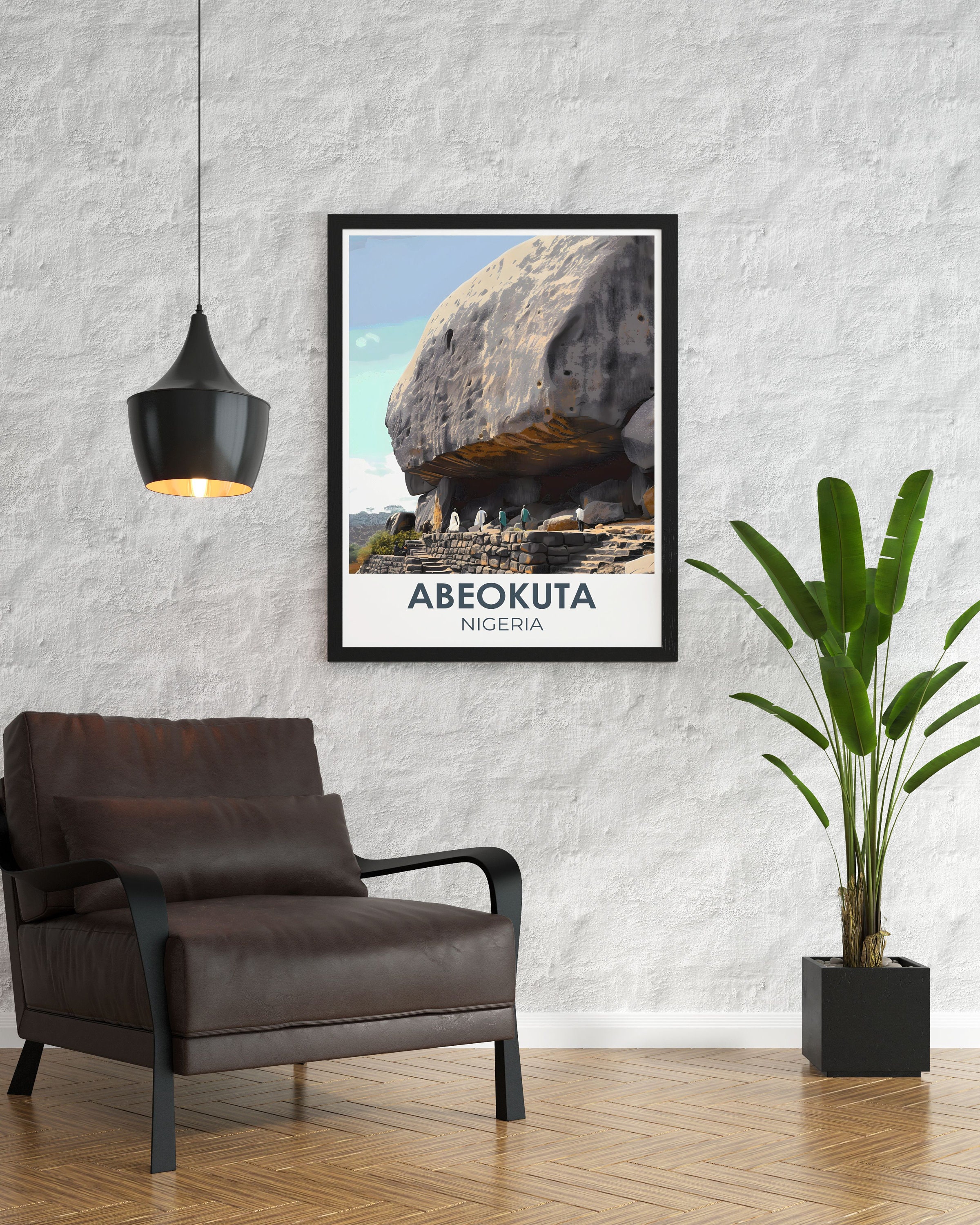 Nigeria Wall Art - Olumo Rock Abeokuta Canvas Poster - Nigeria Poster ...