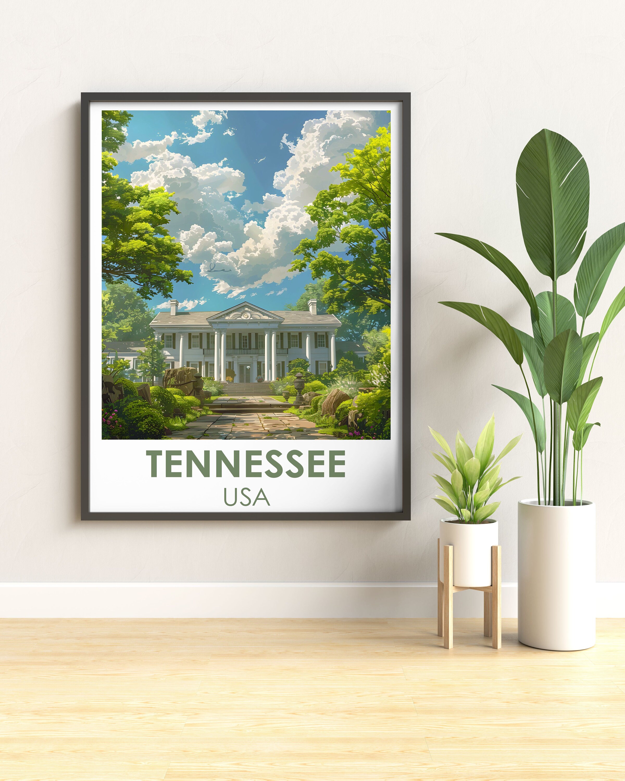 Tennessee Poster - Graceland Print - Graceland Tennessee Print ...