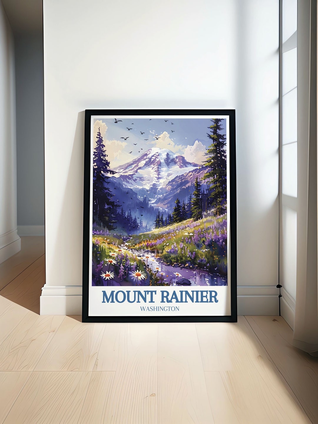 Mount Rainier Wall Art - Mount Rainier Paradise Sunrise Cascade Range ...