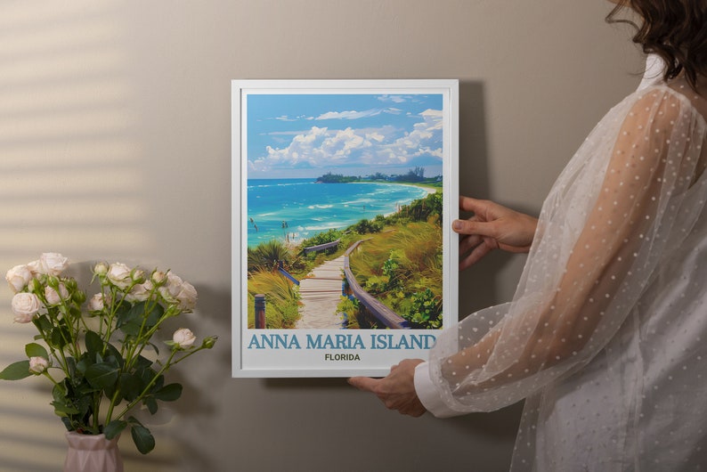 Florida Anna Maria Island Travel Print Leffis Key Preserve Artwork ...