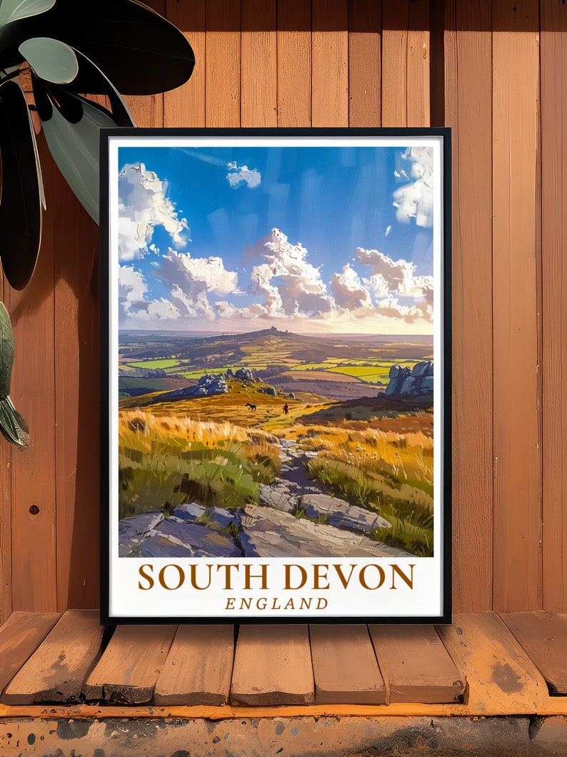 South Devon Travel Poster Dartmoor Posters and Prints Dartmoor Art for ...
