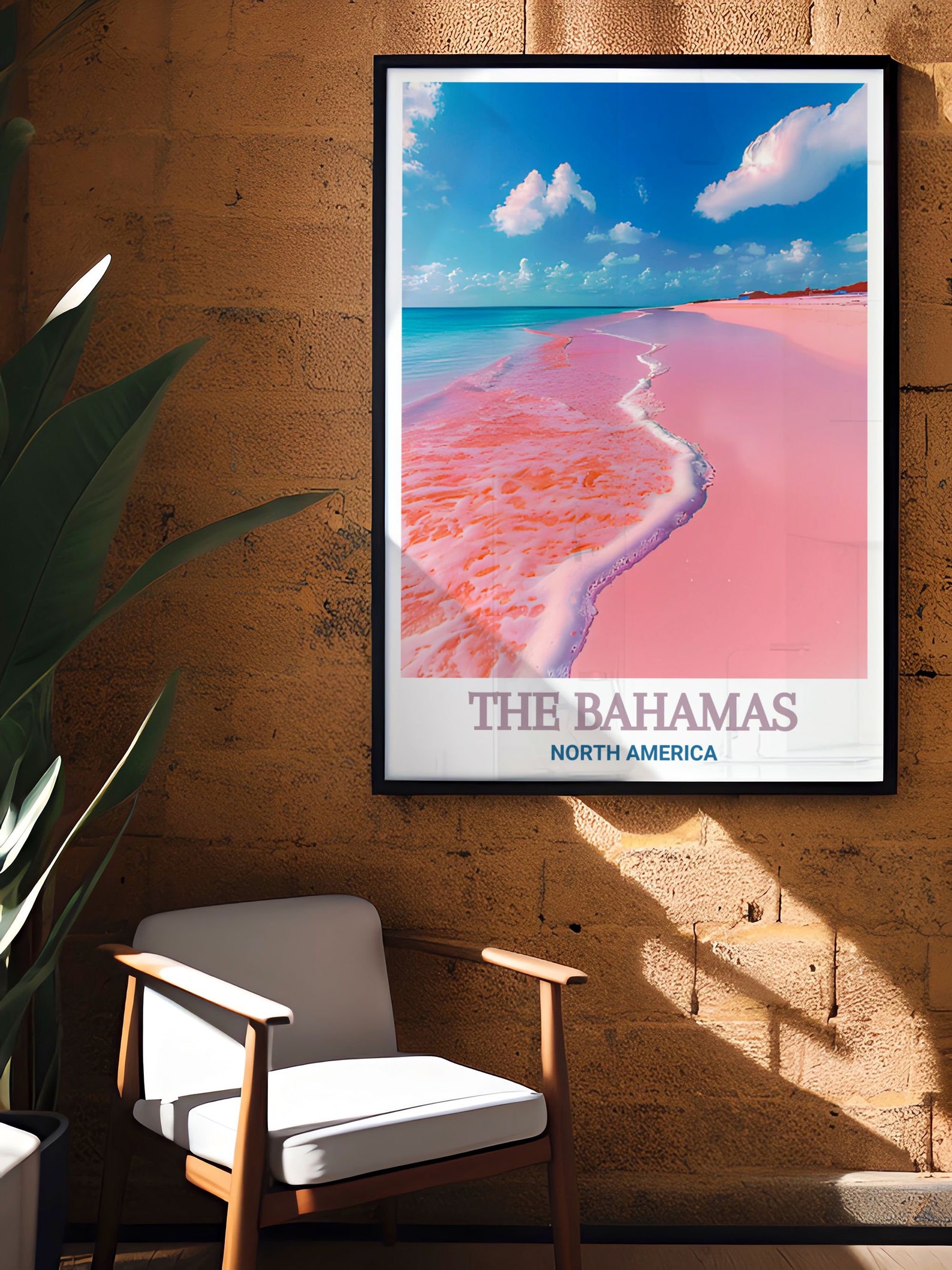 The Bahamas Travel Print Harbour Island Art and Caribbean Wall Art ...