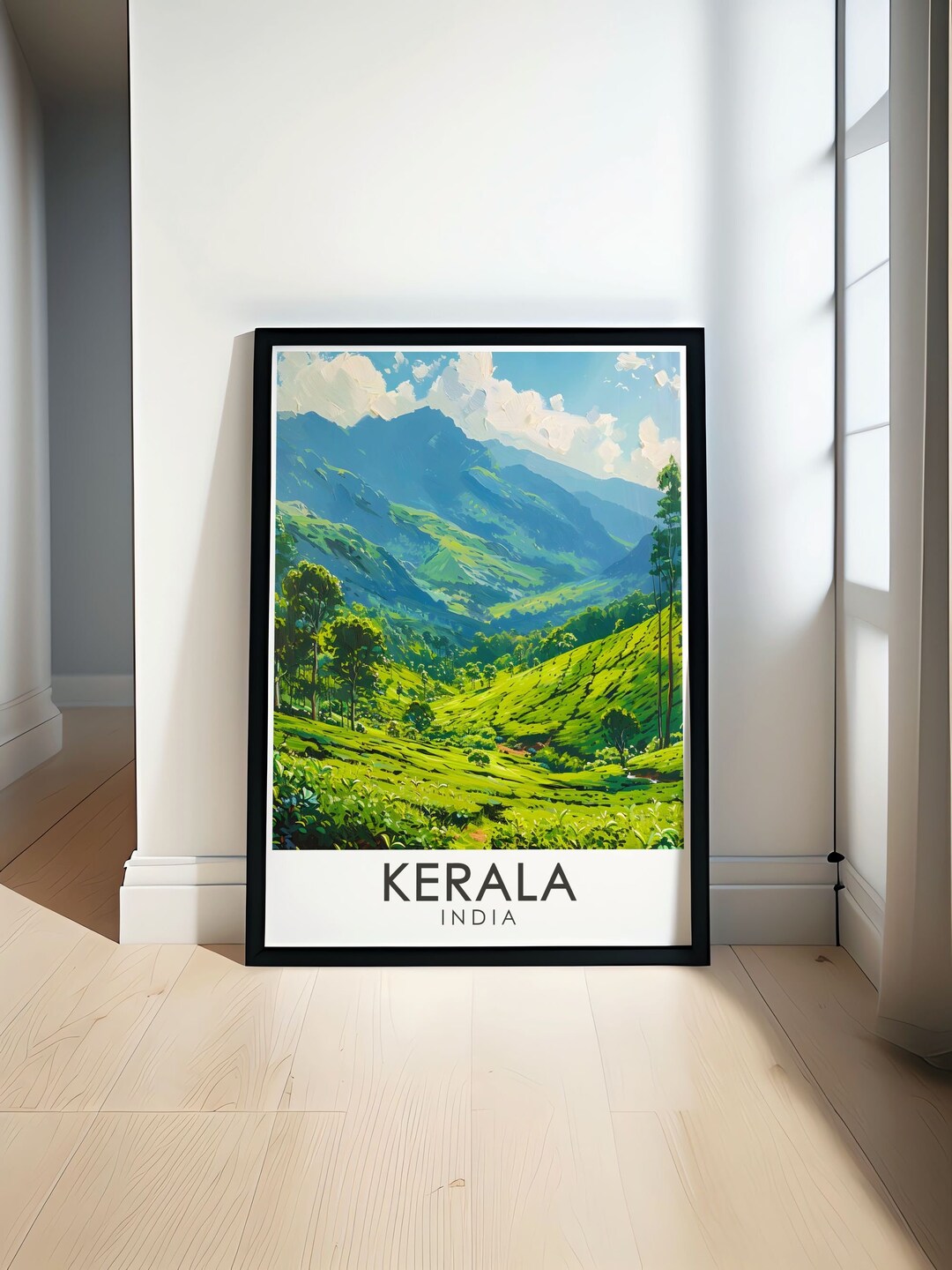 Kerala Print - Munnar Tea Plantations Poster - Munnar Print - Munnar ...