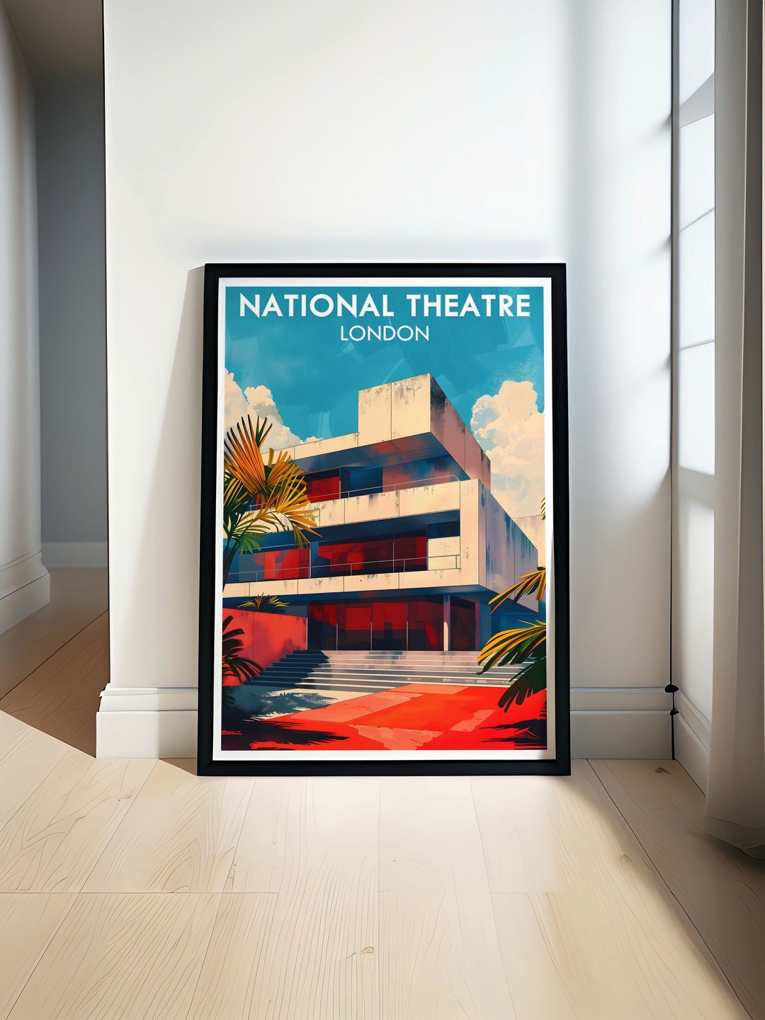 National Theatre Poster - London West End's National Theatre Framed ...