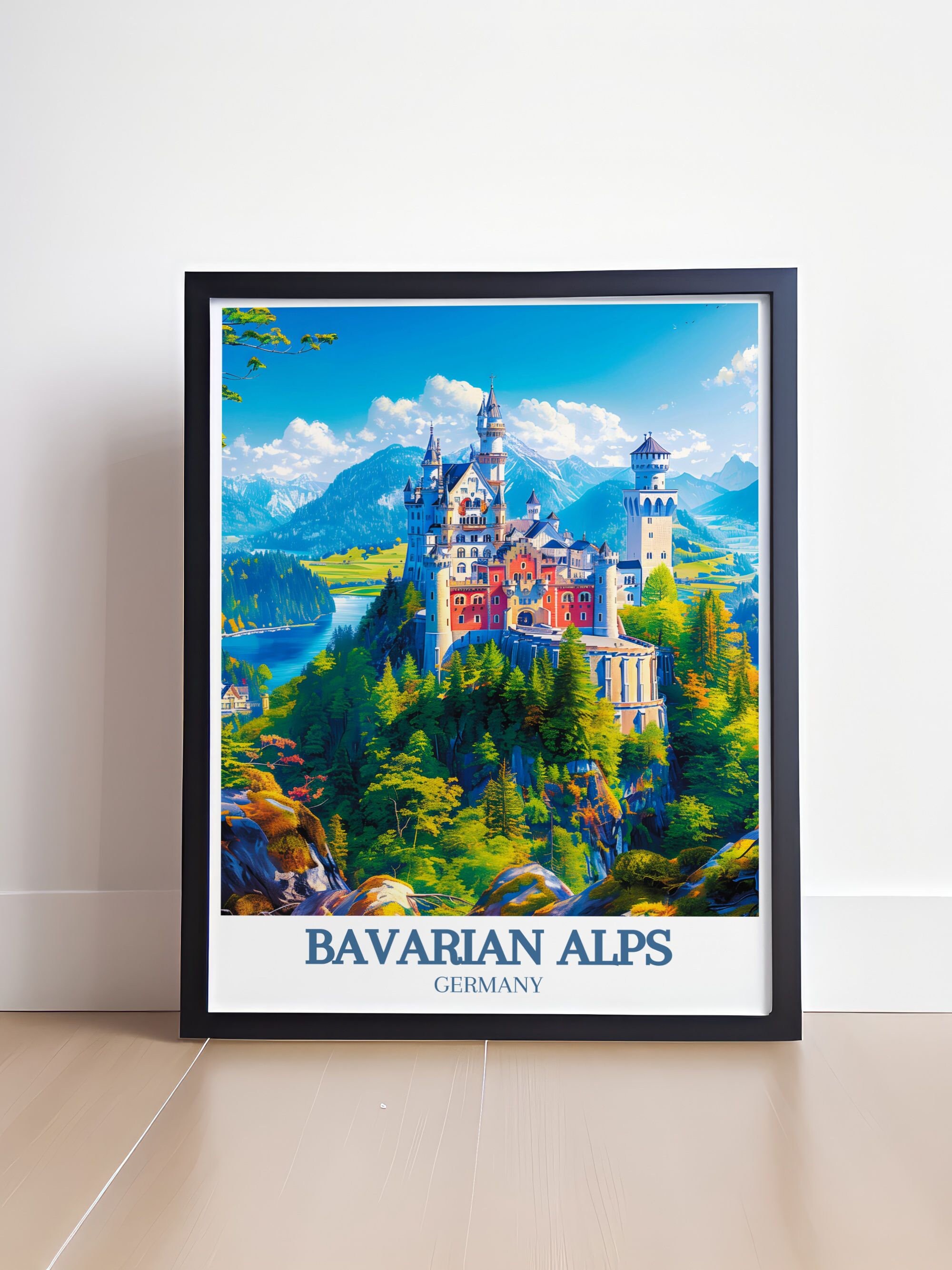 Bavarian Alps Scenic Art Neuschwanstein Castle Posters Historical ...