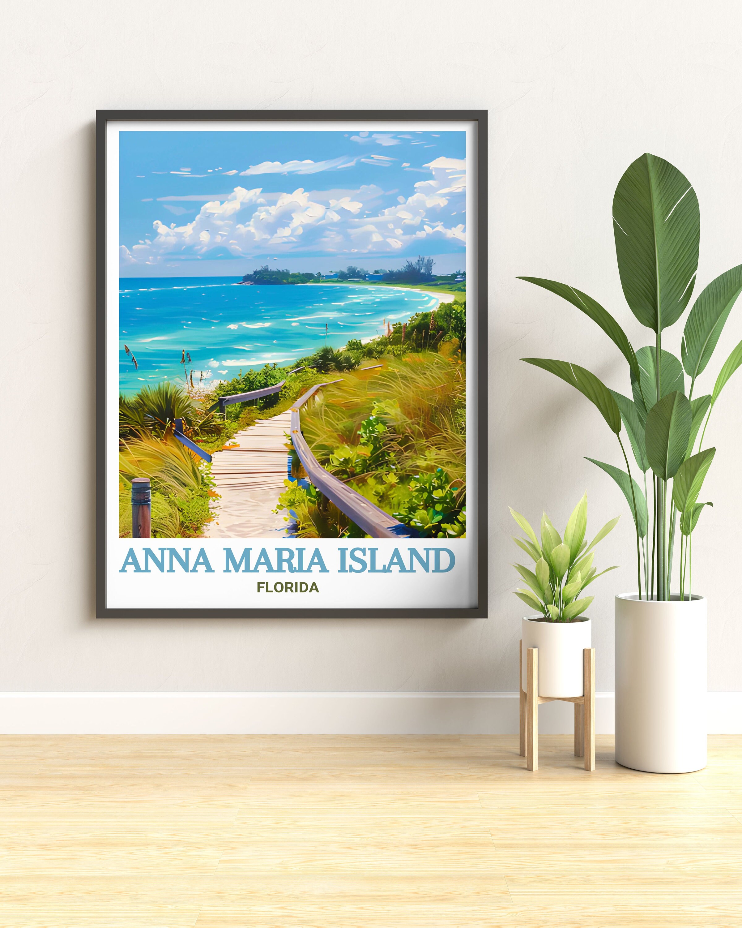 Florida Anna Maria Island Travel Print Leffis Key Preserve Artwork ...