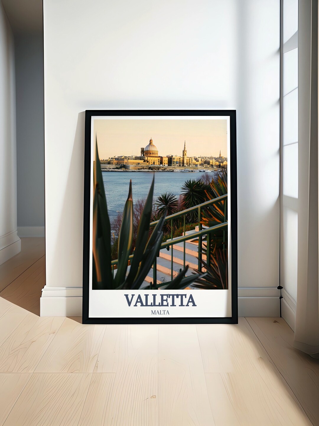 Valetta Travel Poster Basilica of Our Lady of Mount Carmel Travel ...