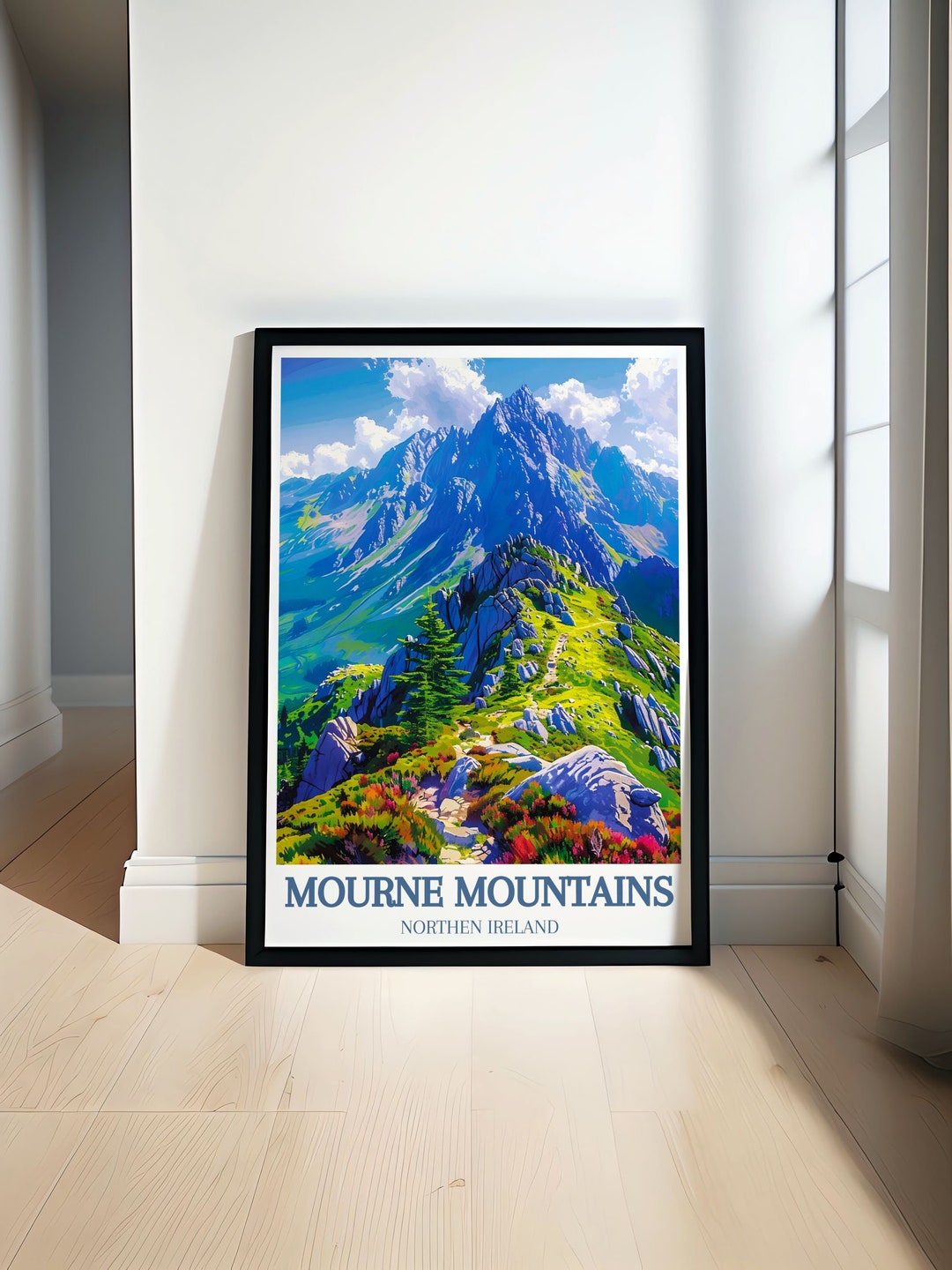 Mourne Mountains Vista Poster Captivating Northern Ireland Landscapes ...