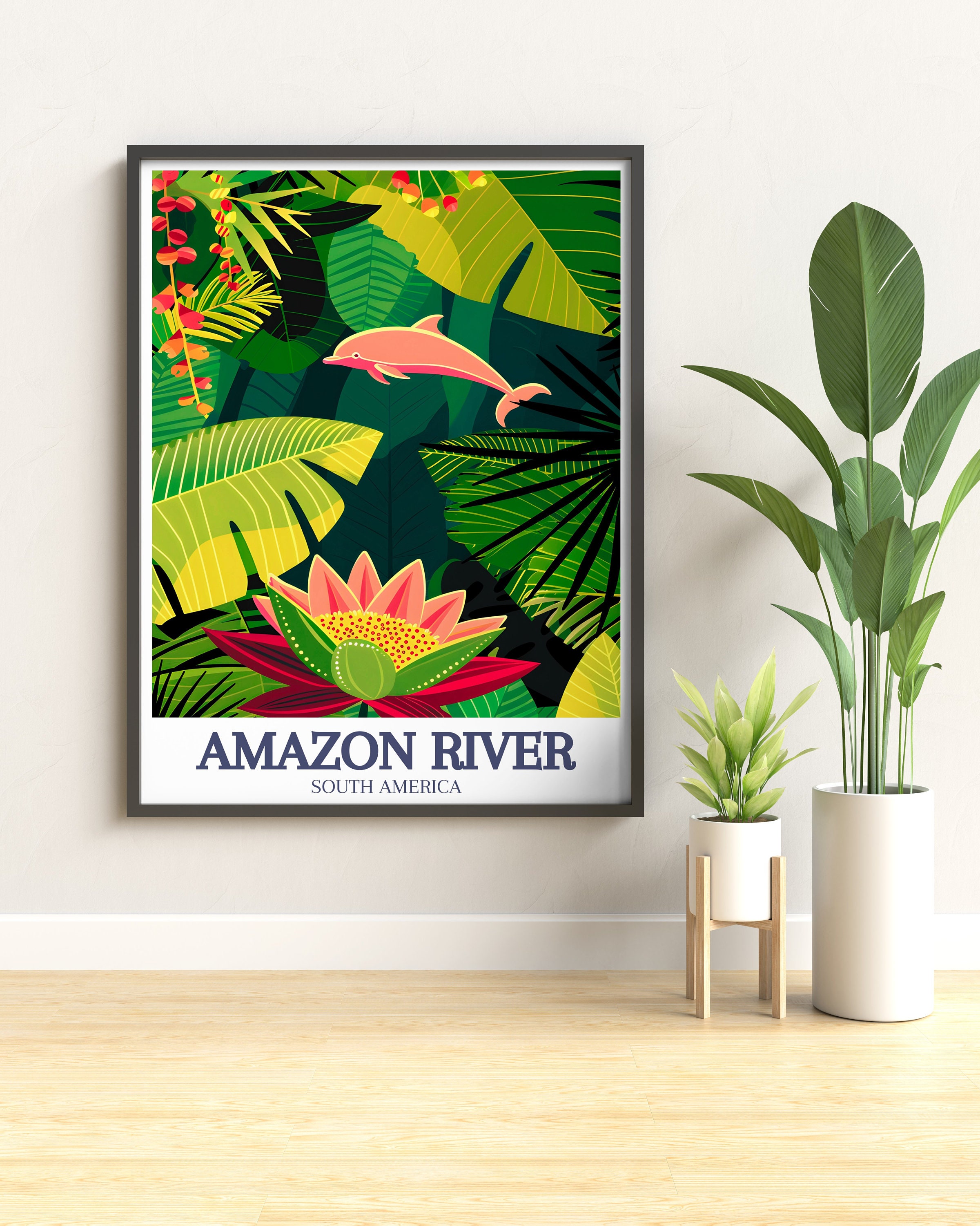 Amazon River Poster - Framed Victoria Regia Water Lily Print - Amazon ...