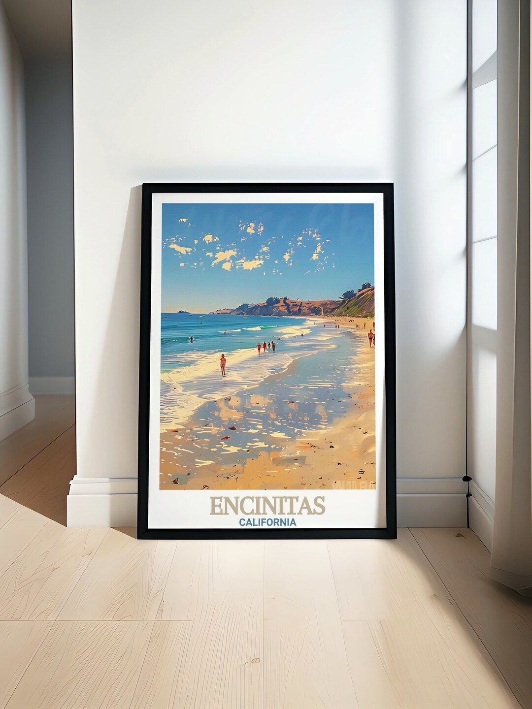 Encinitas Travel Prints - Moonlight State Beach Posters - Encinitas Wall Art and Moonlight State ...