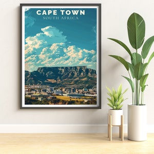 Cape Town Wall Art - Table Mountain Travel Posters- Cape Town Art ...