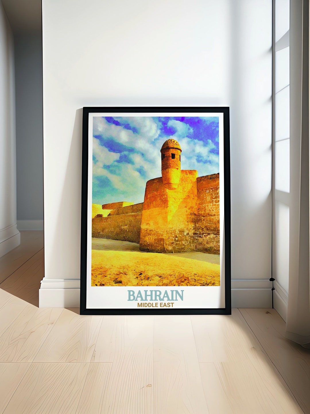 Bahrain Travel Poster - Bahrain Fort Travel Posters and Prints ...