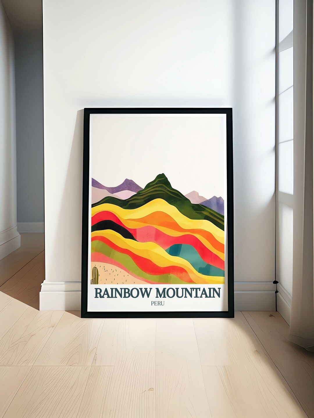 Andes Mountains Travel Art - Rainbow Mt Decor- Peru Wall Art and Prints ...
