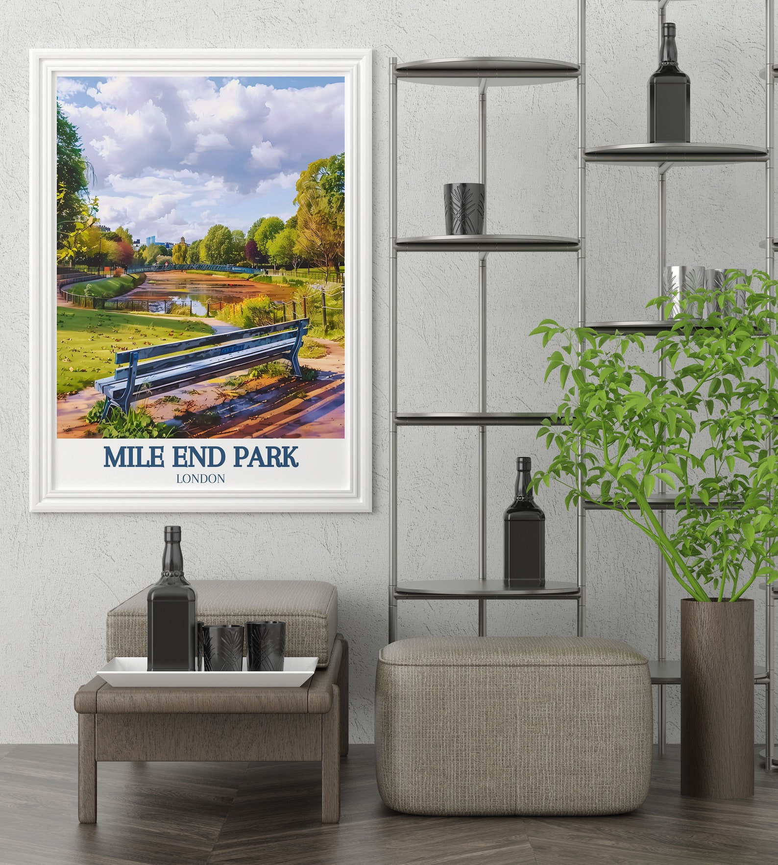 Mile End Park Poster Mile End Road Prints Beautiful East London Wall ...