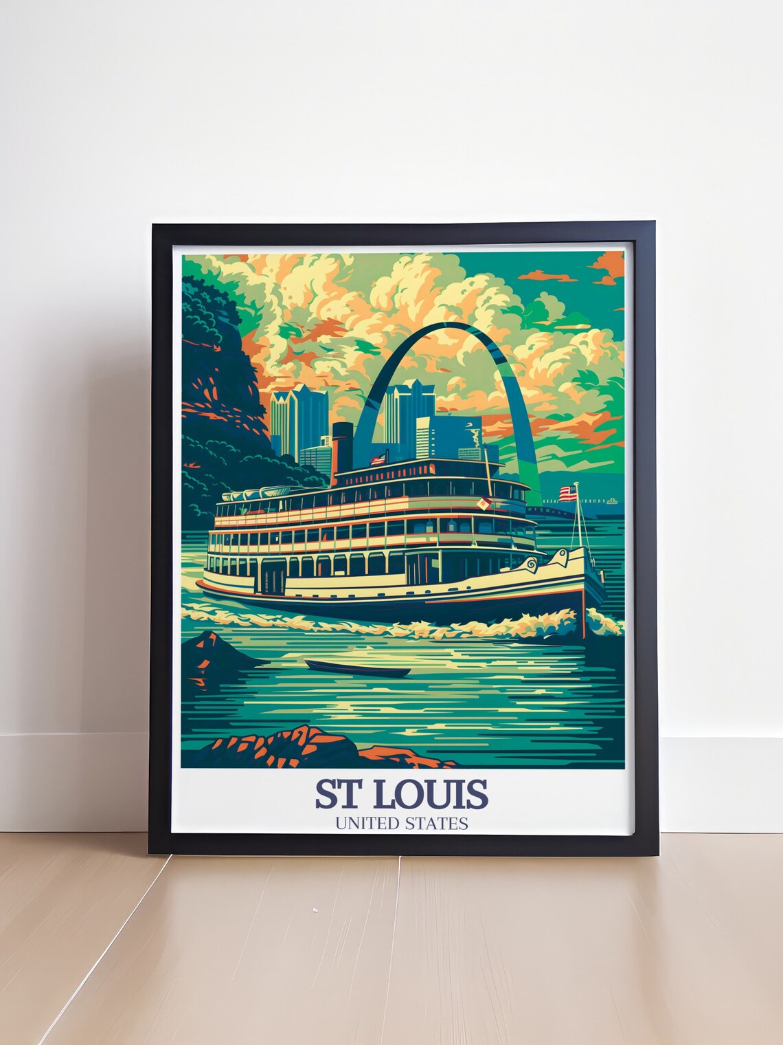 St. Louis Wall Art - Mississippi River Gateway Arch Poster - Gateway ...