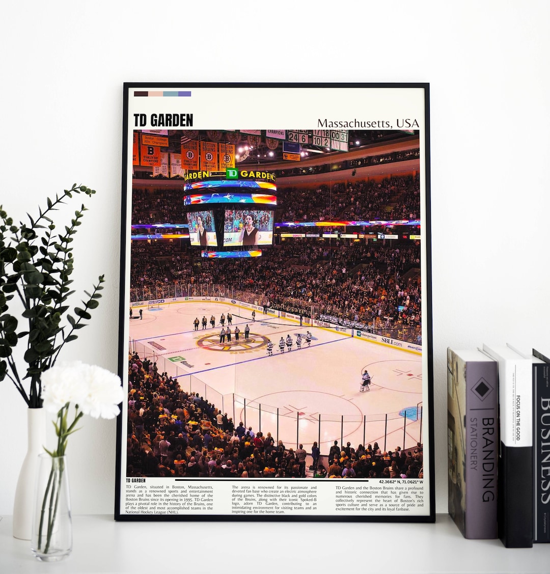 TD Garden Poster Boston Bruins Poster Print NHL Arena Poster ...