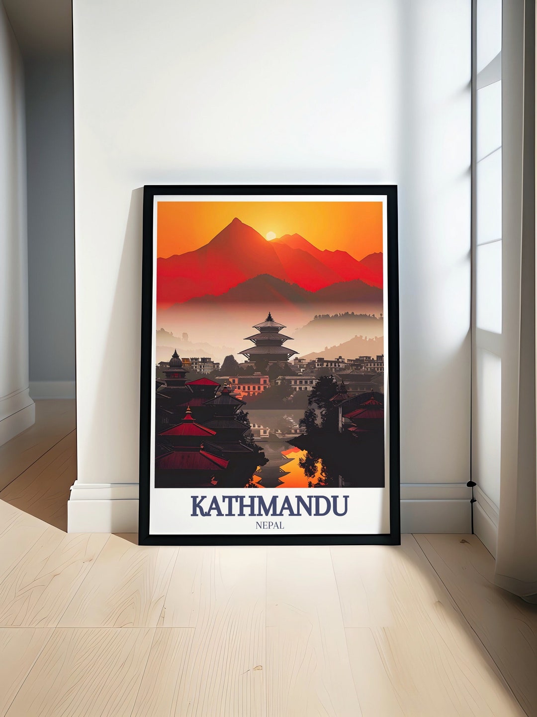 Kathmandu Wall Art - Pashupatinath Temple and Bagmati River Posters ...