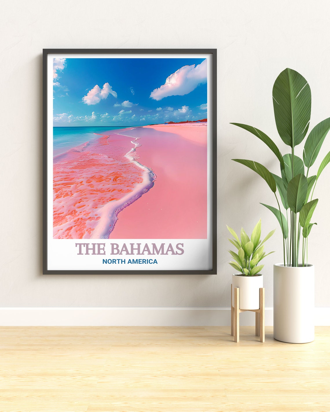 The Bahamas Travel Print Harbour Island Art and Caribbean Wall Art ...