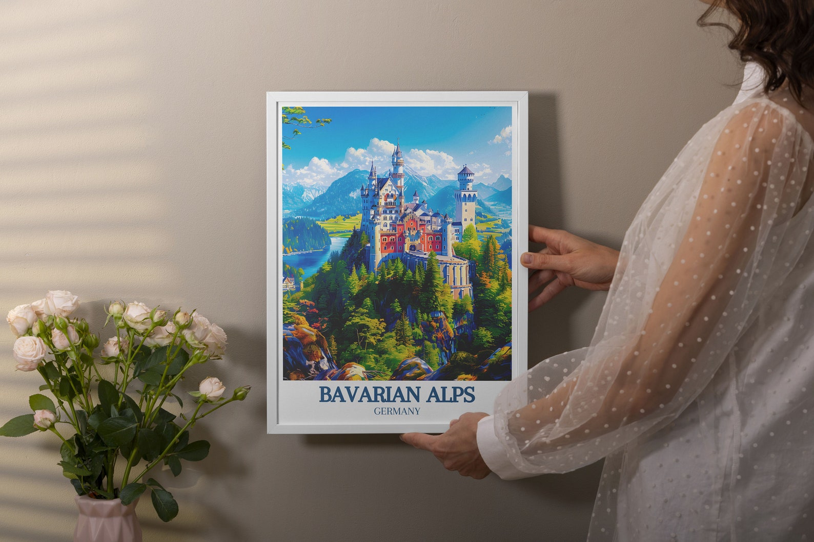 Bavarian Alps Scenic Art - Neuschwanstein Castle Posters - Historical ...