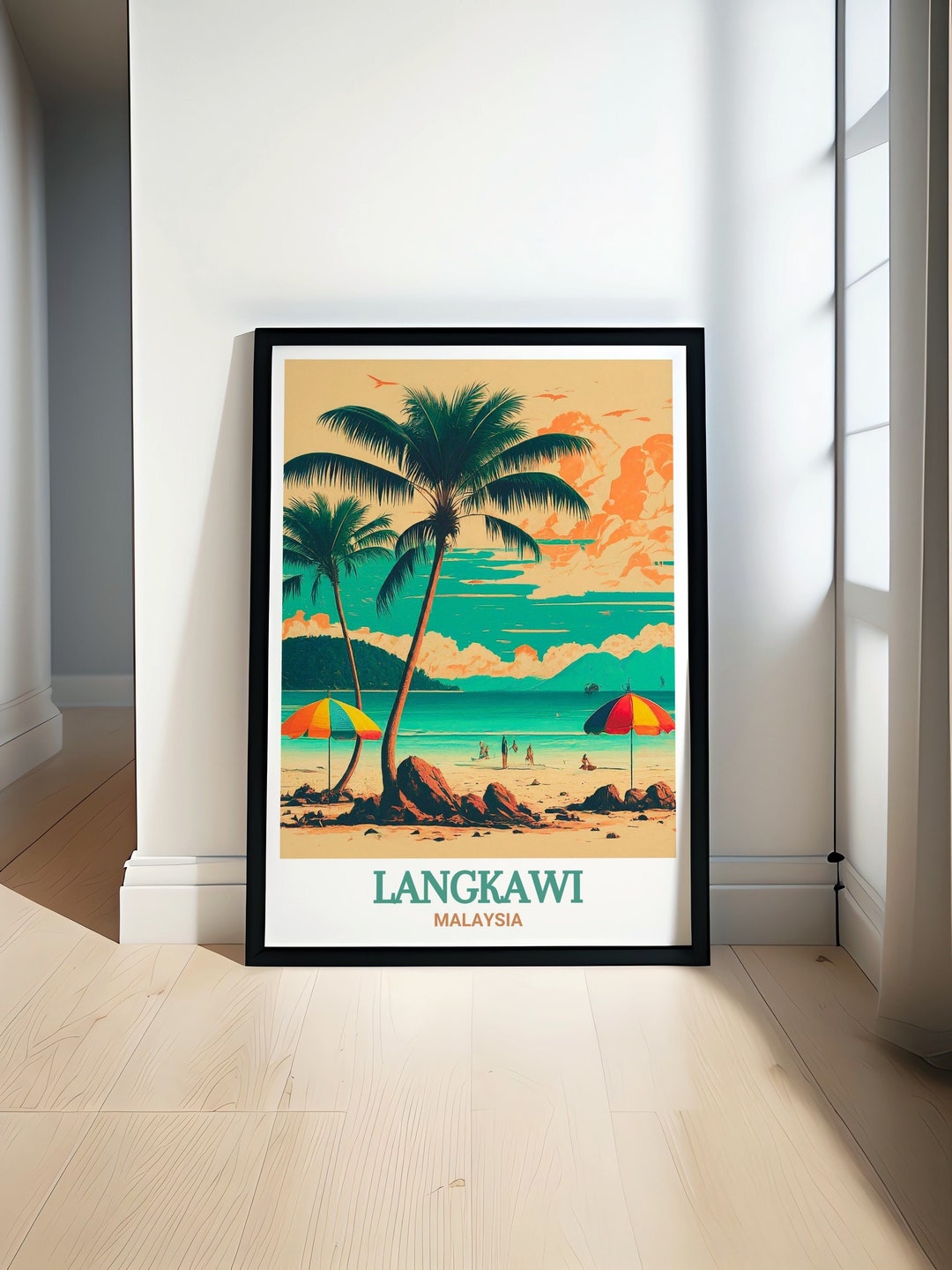Langkawi Travel Poster - Pantai Cenang Art and Gift - Pantai Cenang ...