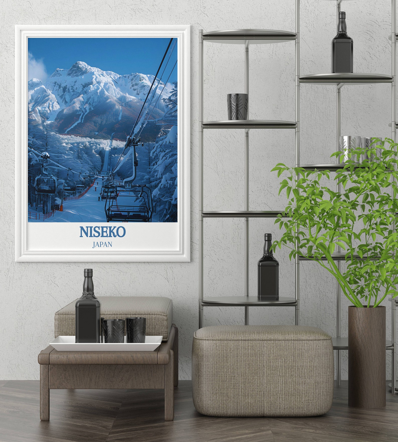 Stunning Niseko Travel Posters Annupuri International Ski Area Art Wall ...
