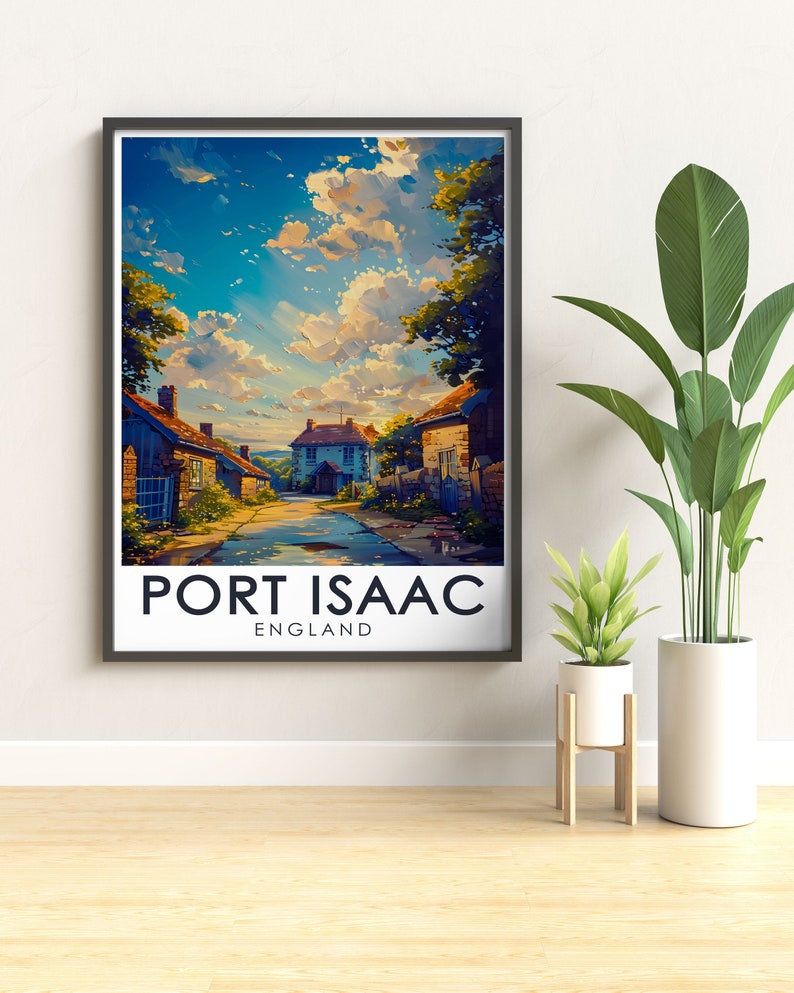 Port Isaac Artwork Doc Martins House Art Print Iconic UK Print Cornwall ...