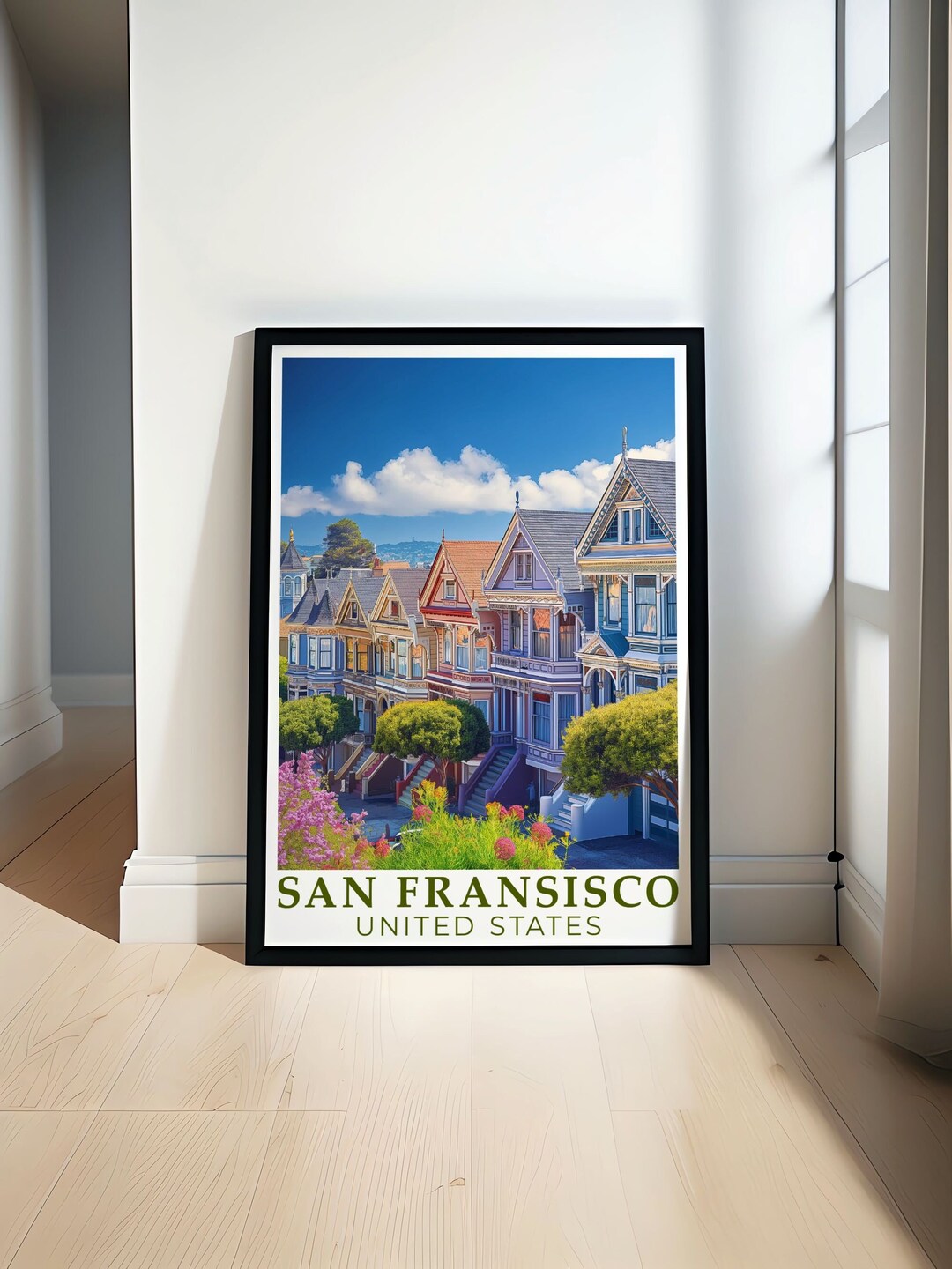 San Francisco Print - Painted Ladies Print - San Francisco Poster ...
