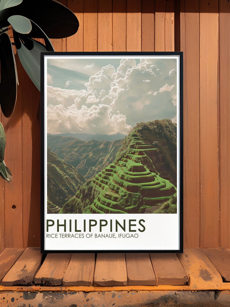 Philippines Travel Poster- Banaue Ifugao Decor - Rice Terraces of ...