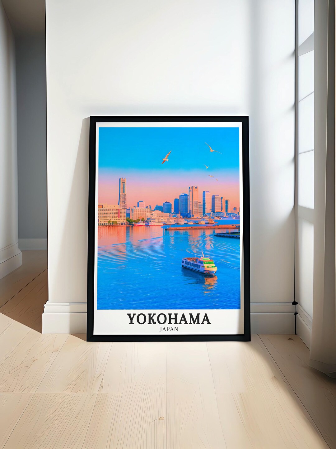 Yokohama Art Print - Minato Mirai Home Decor - Landmark Tower Canvas ...