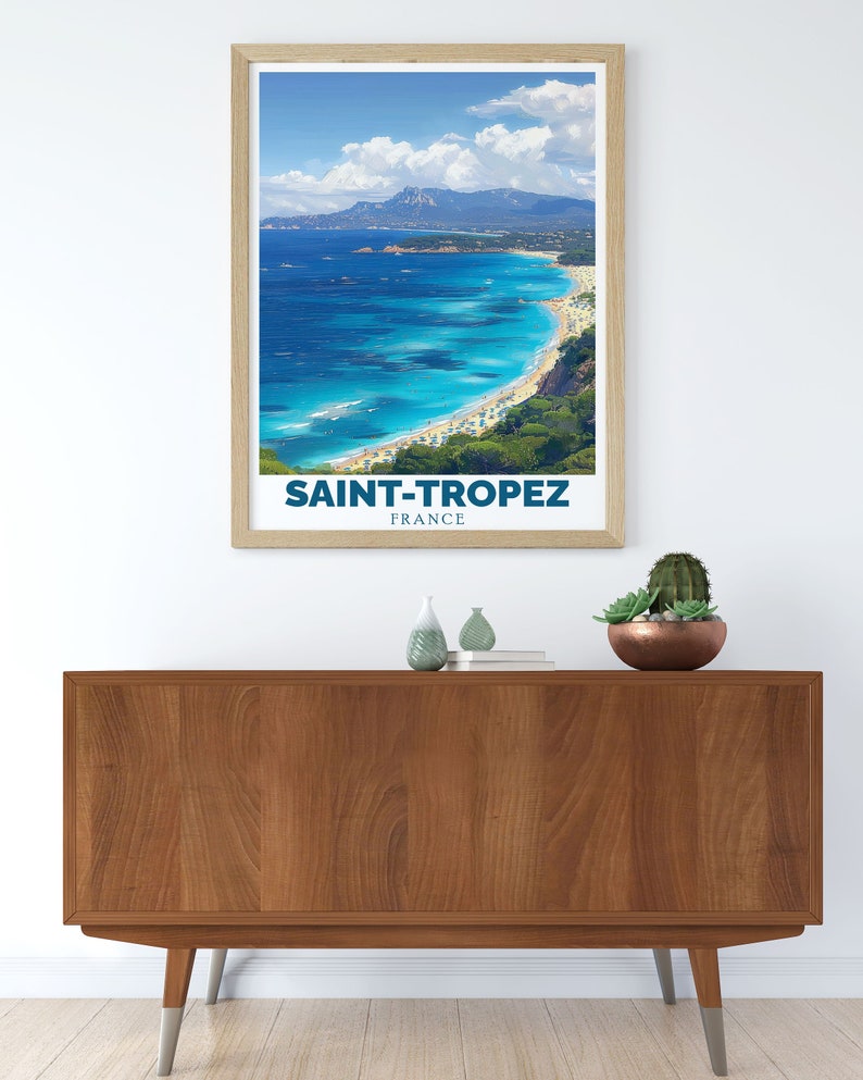 St Tropez Poster Pampelonne Beach Decor St Tropez Travel Art Collection St Tropez Home Art ...