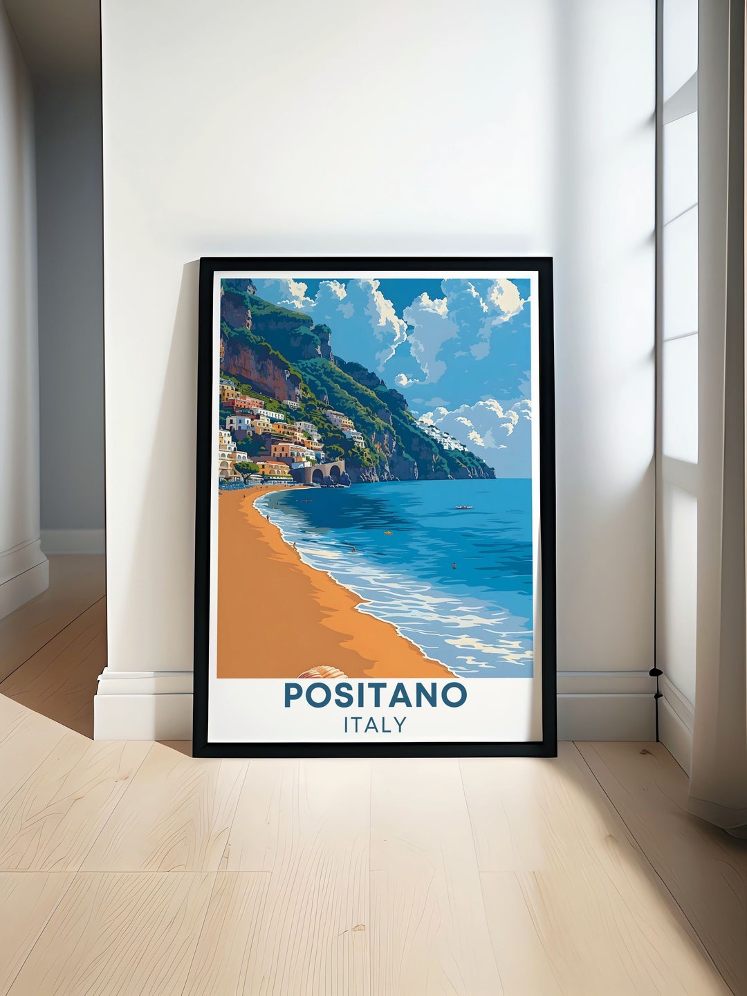 Positano Art Print - Spiaggia Grande Print - Positano Prints - Italy ...
