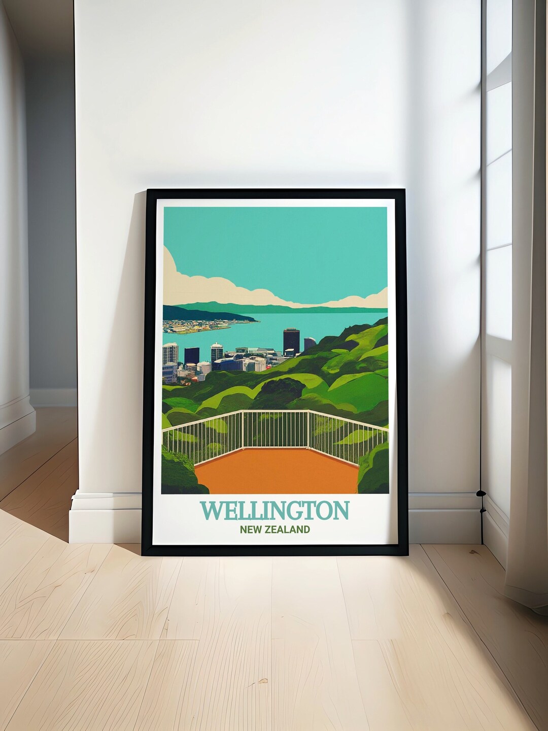 Wellington Travel Posters - Mount Victoria Lookout Art - New Zealand ...