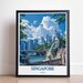 Singapore Poster-singapore Art-merlion Park Print-singapore Wall Art ...