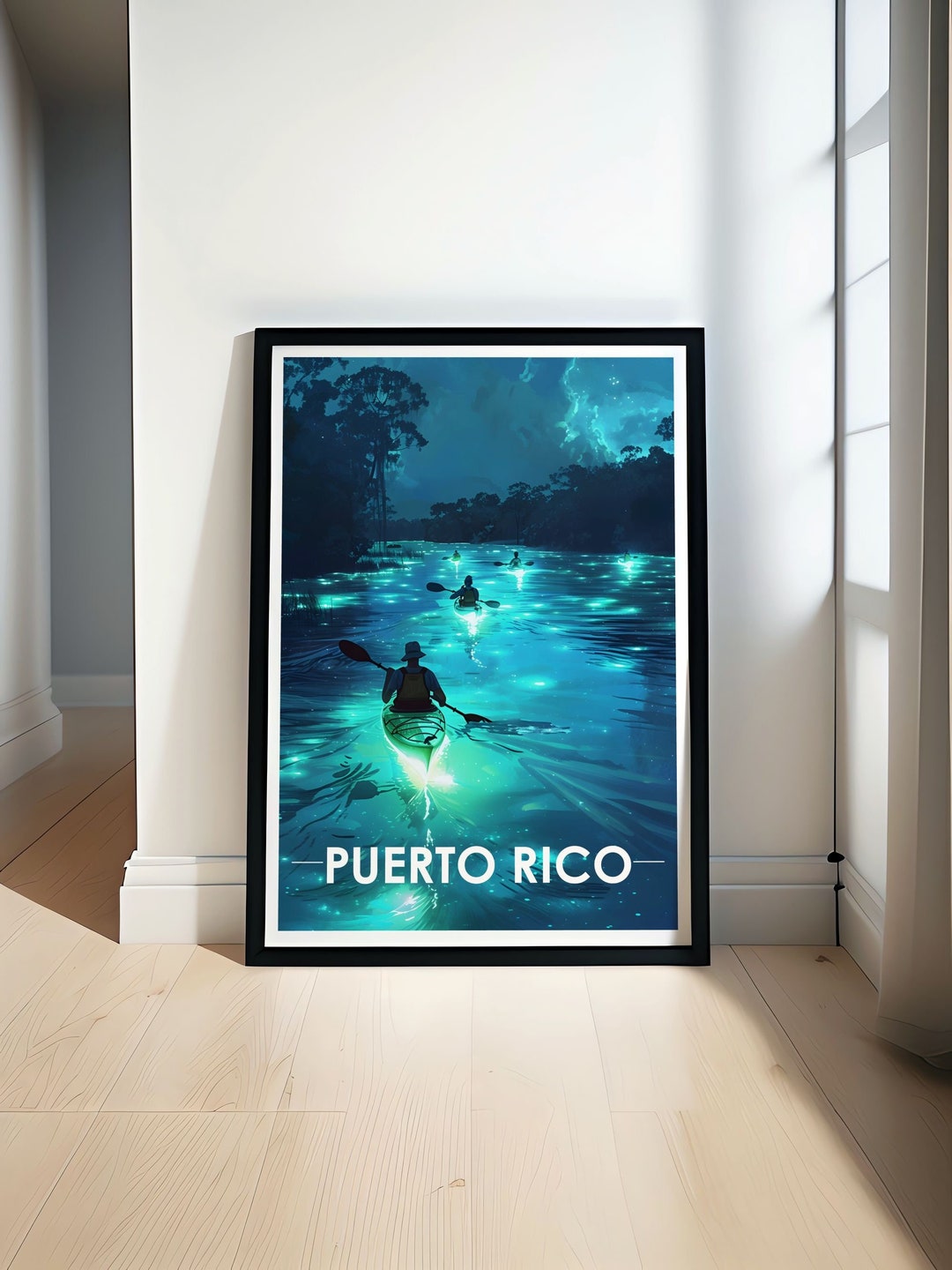 Puerto Rico Decor Bioluminescent Lakes Caribbean Decor Puerto Rico Art ...