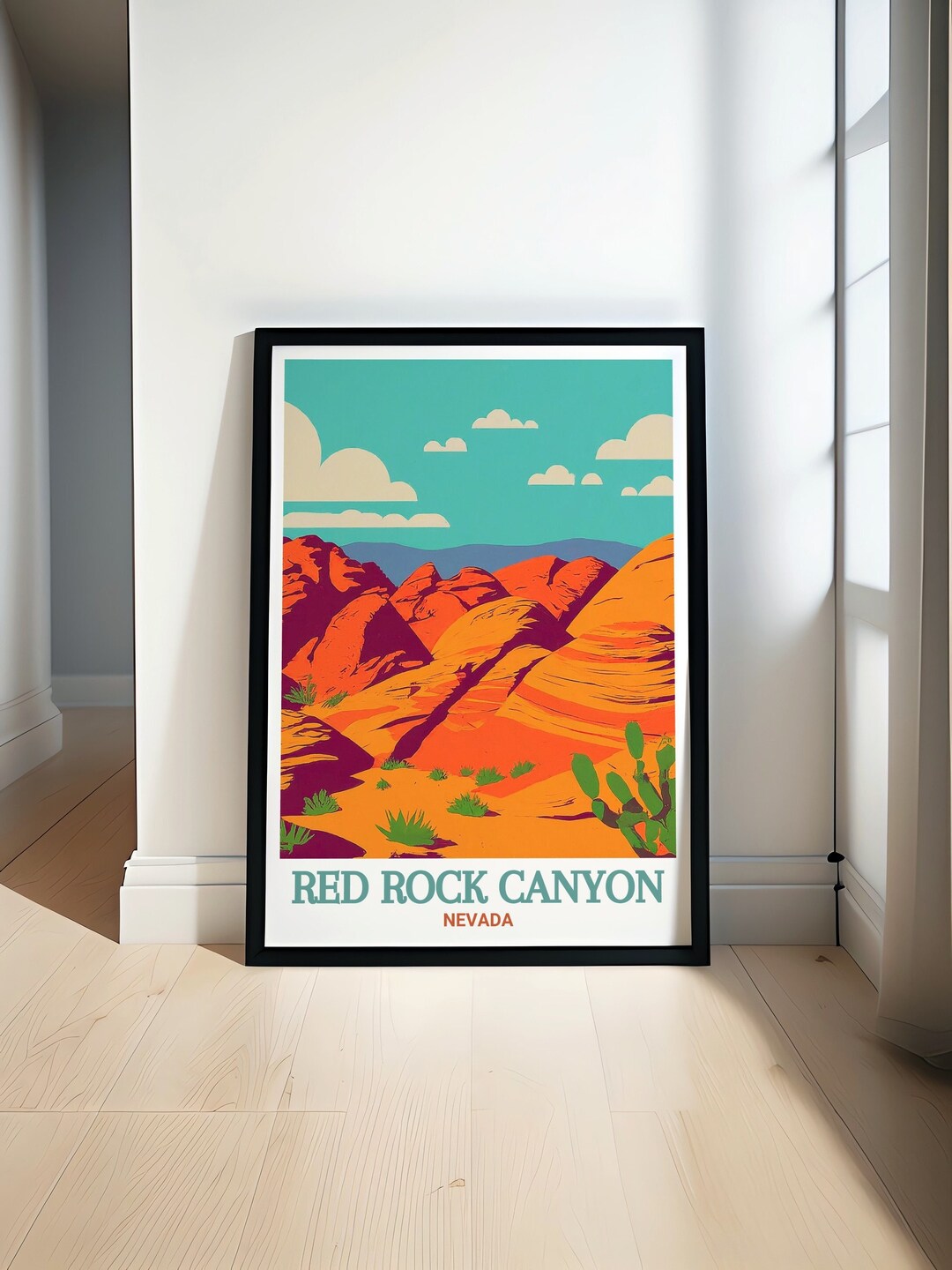 Red Rock Canyon Posters Calico Hills Art Prints Calico Hills Decor Red ...