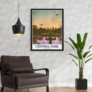 Central Park Art Print - Bethesda Fountain Decor - Gapstow Bridge Wall ...