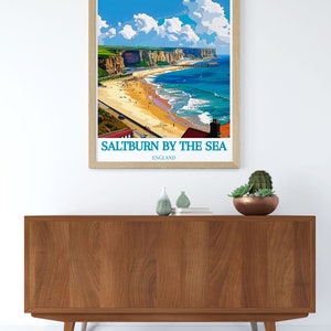 Saltburn Beach Prints and Retro Wall Art - Saltburn Beach Art ...