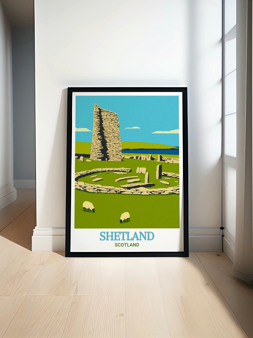 Shetland Travel Poster - Jarlshof Prehistoric and Norse Settlement ...