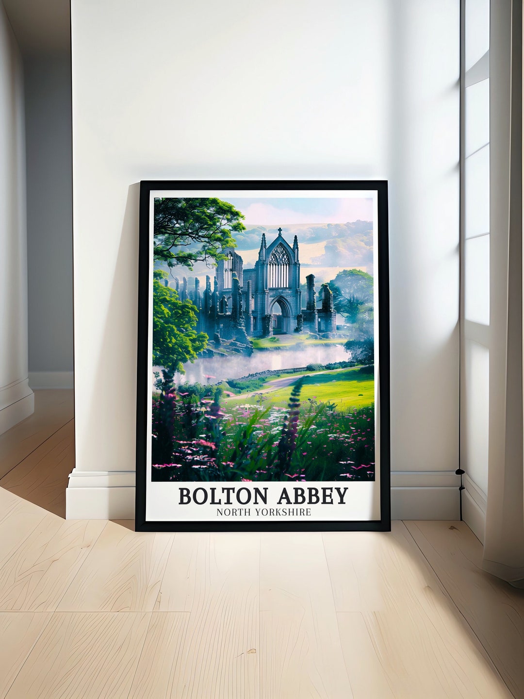 Bolton Abbey Travel Posters Collection - Bolton Priory and River Wharfe ...