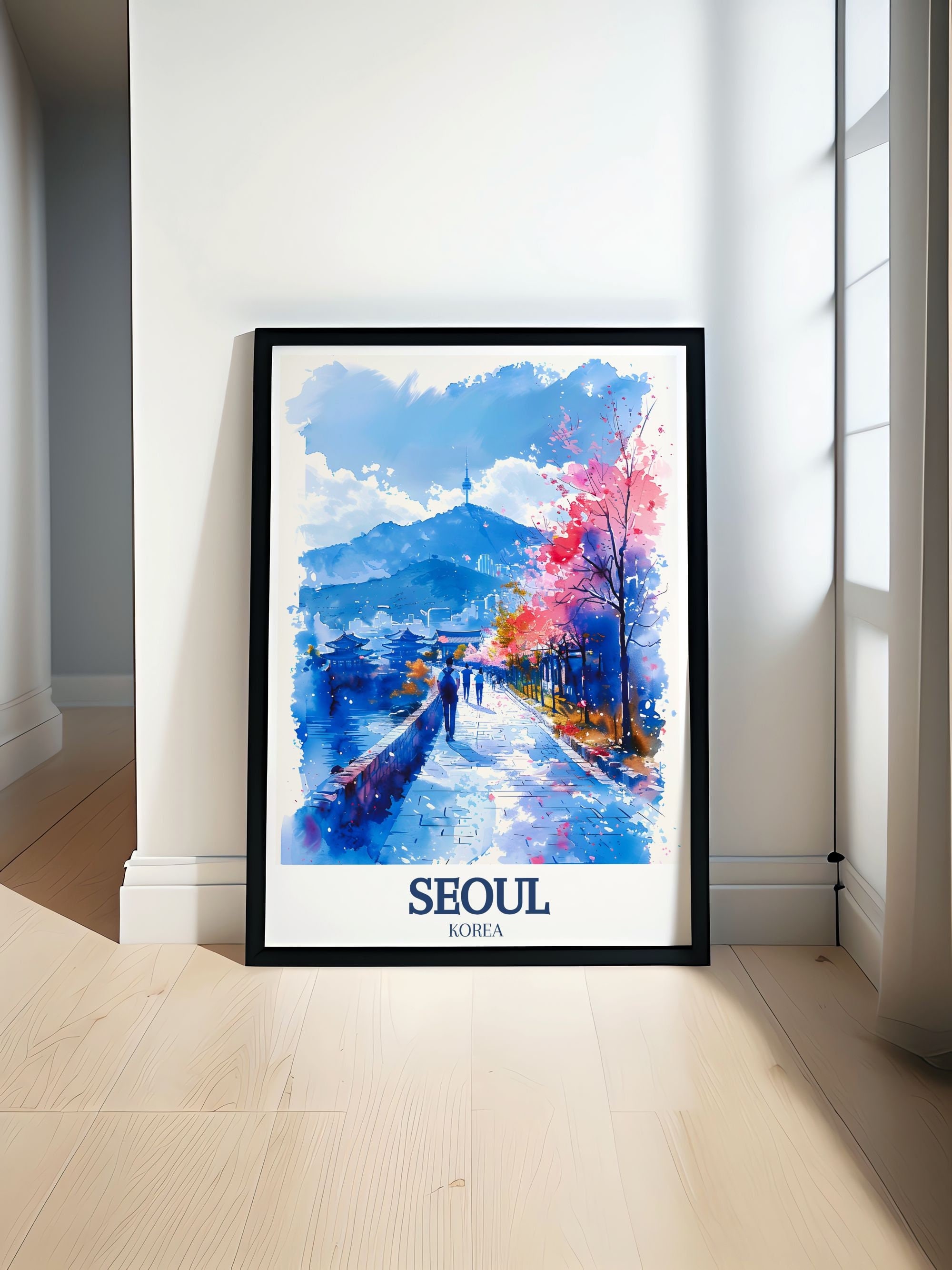 Seoul Wall Art Bukchon Hanok Village Art Seoul Wall Decor Seoul Travel ...